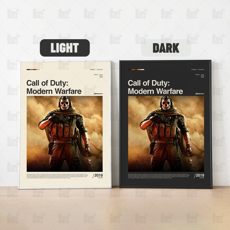 Call of Duty Modern Warfare Poster, Gaming Room Poster, Gaming Wall ...