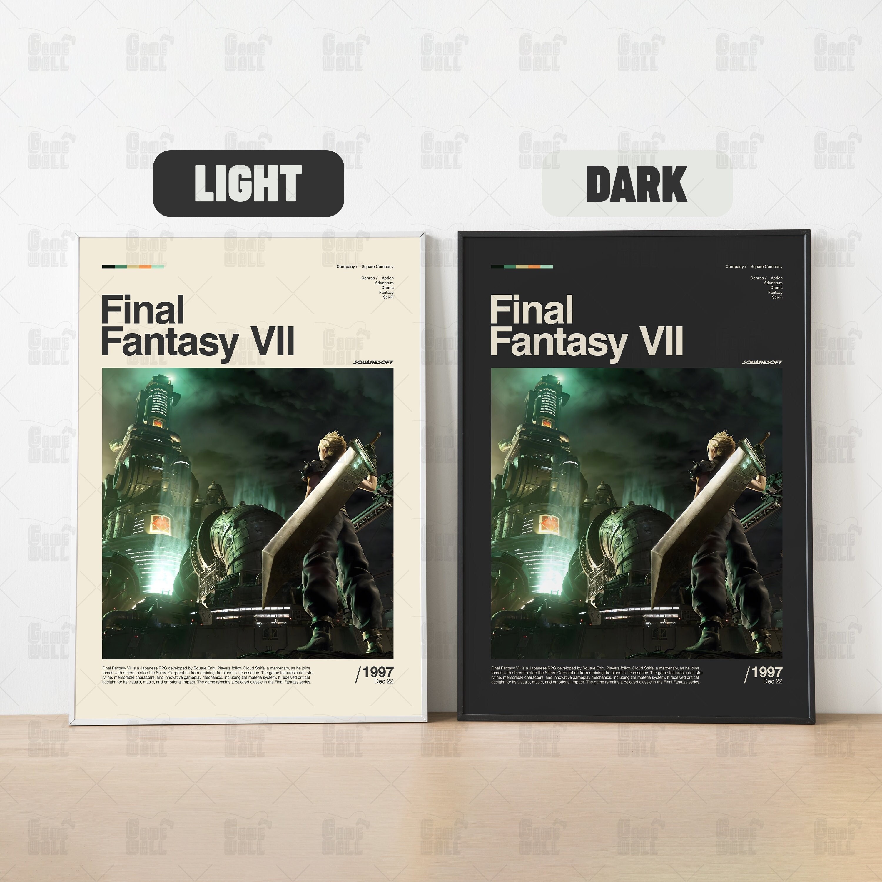 Final Fantasy VII Poster Gaming Room Poster Gaming Wall - Etsy UK