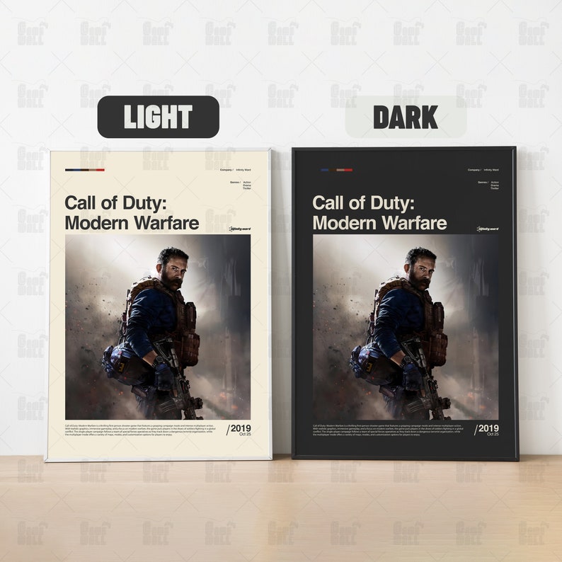 Call of Duty Modern Warfare Poster, Gaming Room Poster, Gaming Wall ...