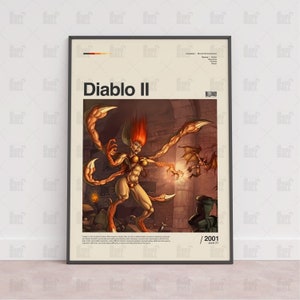 Diablo II Poster, Gaming Room Poster, Gaming Wall Poster, Gaming Print ...