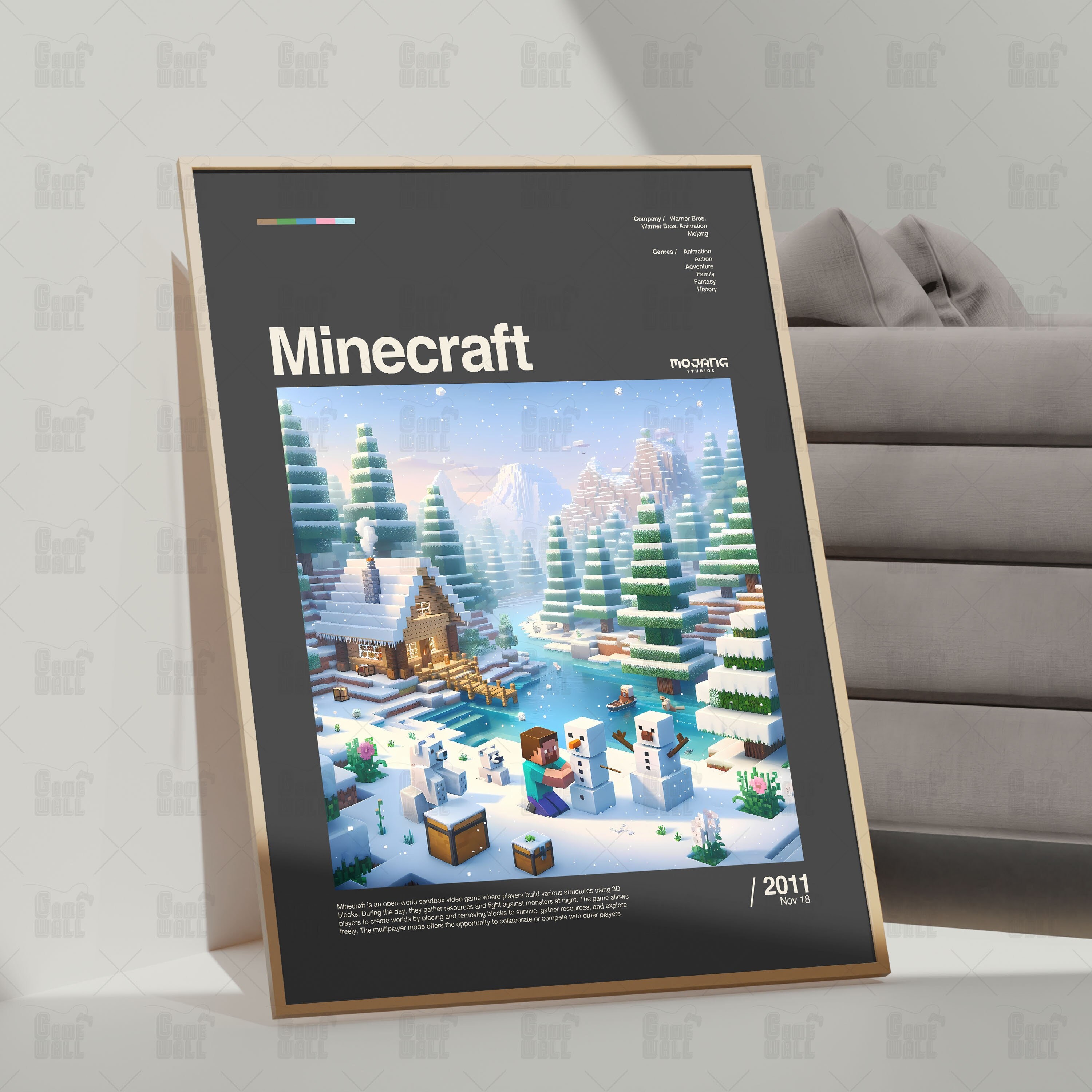 Minecraft Poster, Gaming Room Poster, Gaming Wall Poster, Gaming Print ...