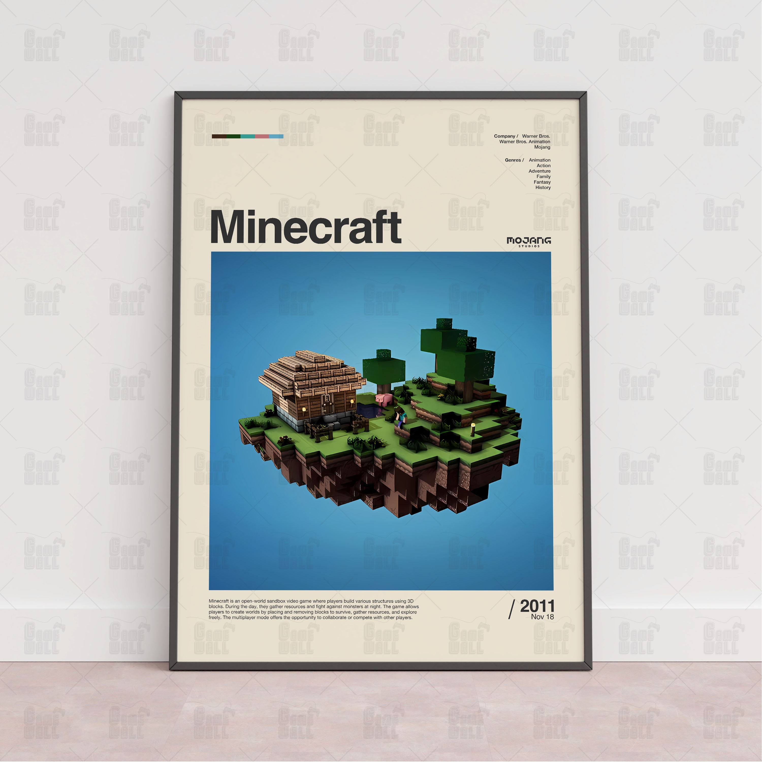 Minecraft Poster, Gaming Room Poster, Gaming Wall Poster, Gaming Print ...