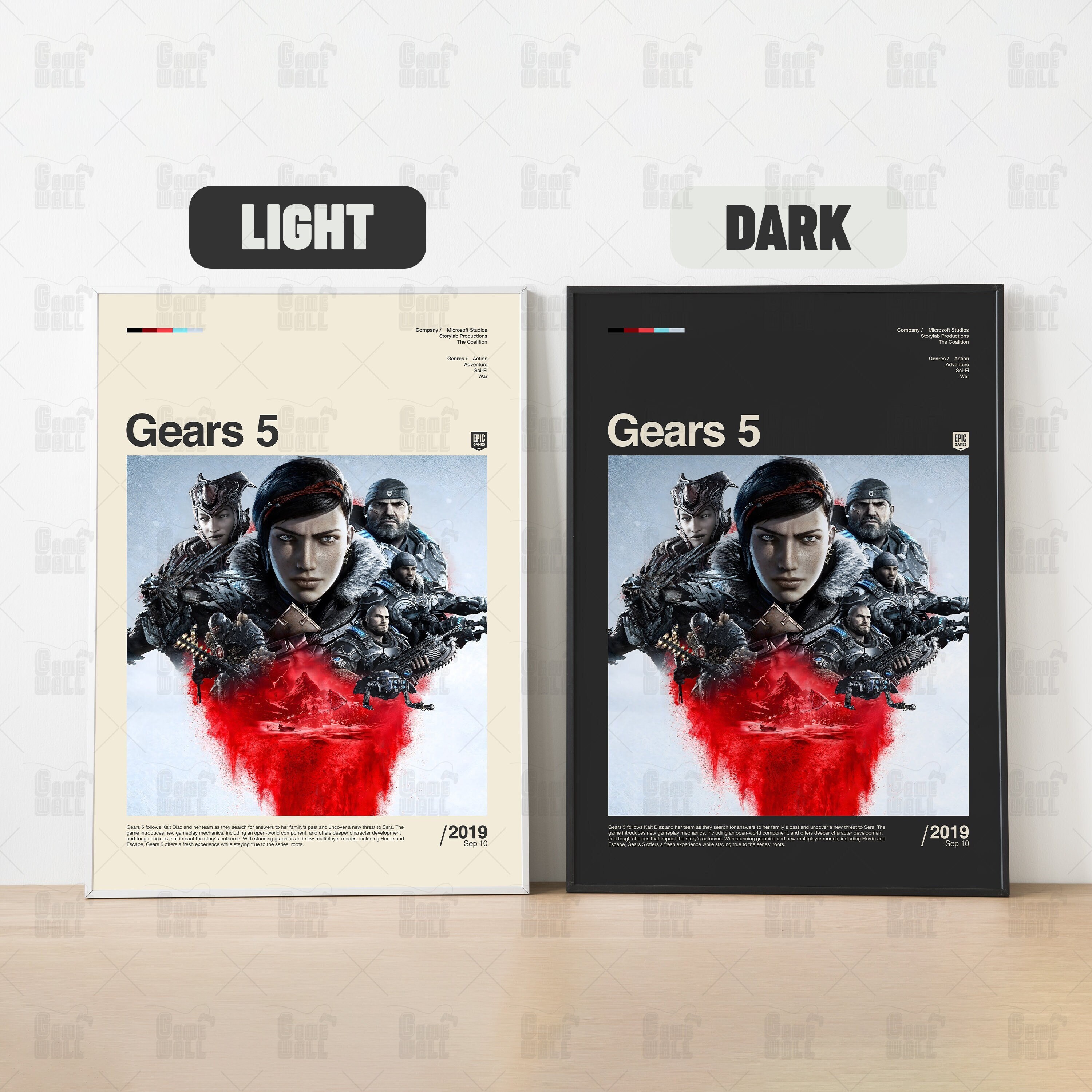 Gears 5 Poster, Gaming Zimmer Poster, Gaming Wandposter, Gaming Print ...