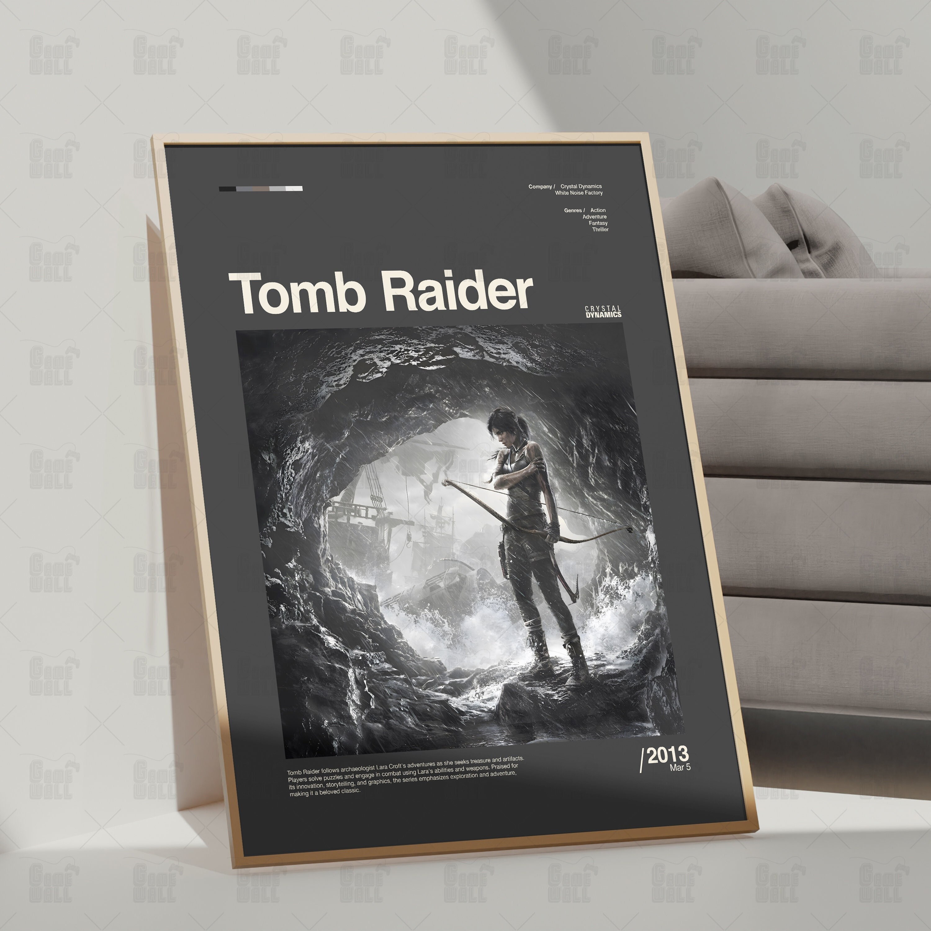 Tomb Raider Poster, Gaming Room Poster, Gaming Wall Poster, Gaming ...