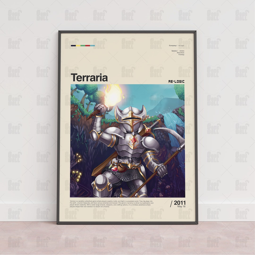 Terraria Poster, Gaming Room Poster, Gaming Wall Poster, Gaming Print ...