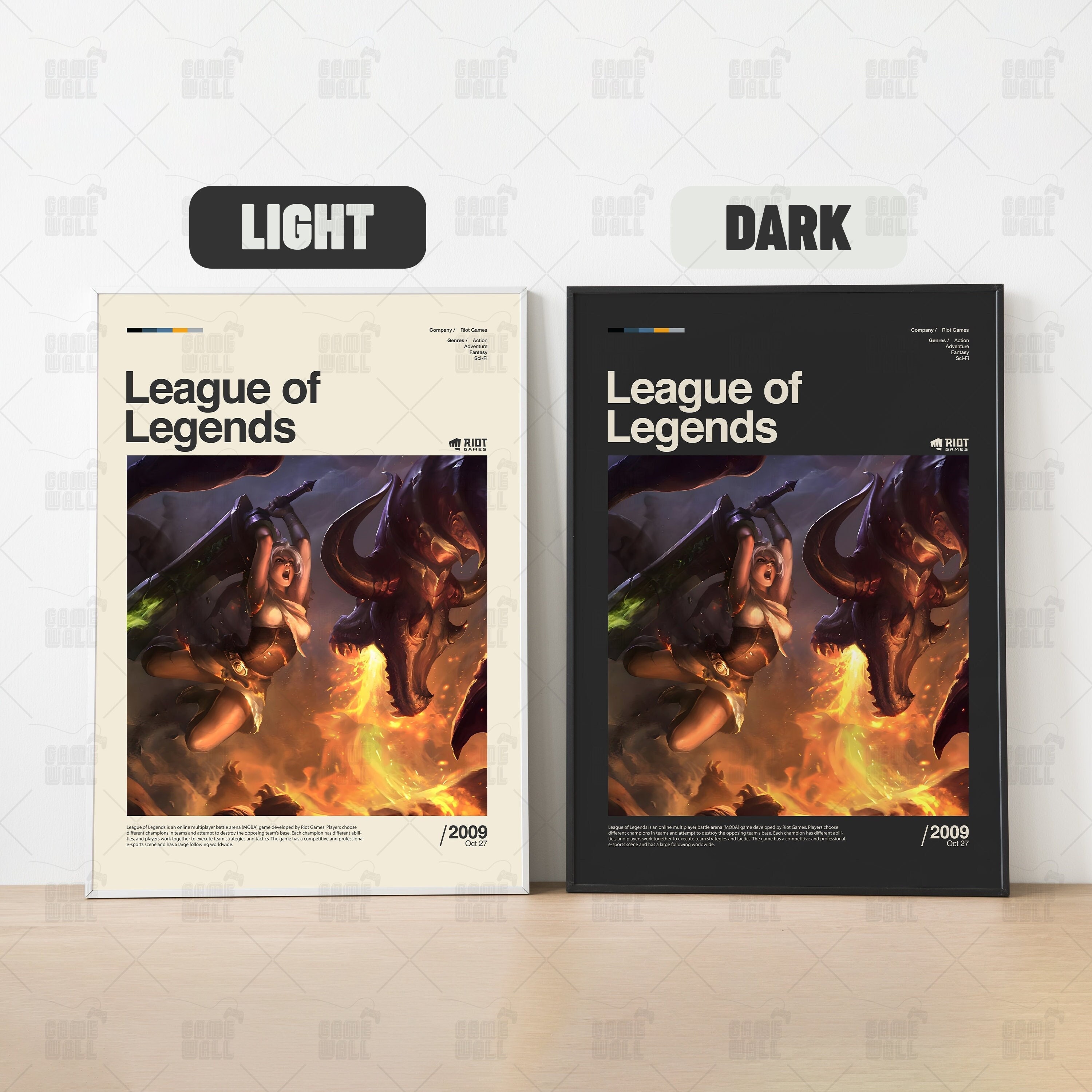 League of Legends Poster, Gaming Room Poster, Gaming Wall Poster ...