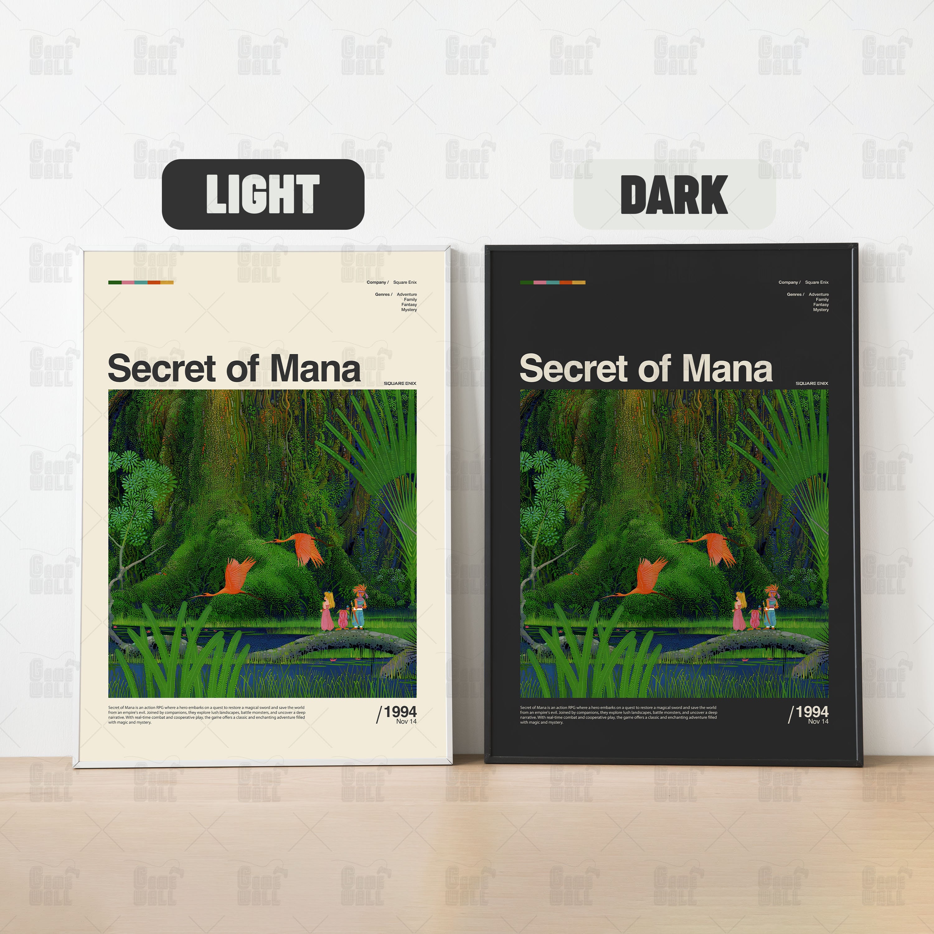 Secret of Mana Poster, Gaming Room Poster, Gaming Wall Poster, Gaming ...