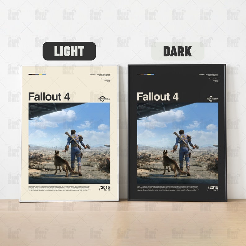 Fallout 4 Poster, Gaming Room Poster, Gaming Wall Poster, Gaming Print ...