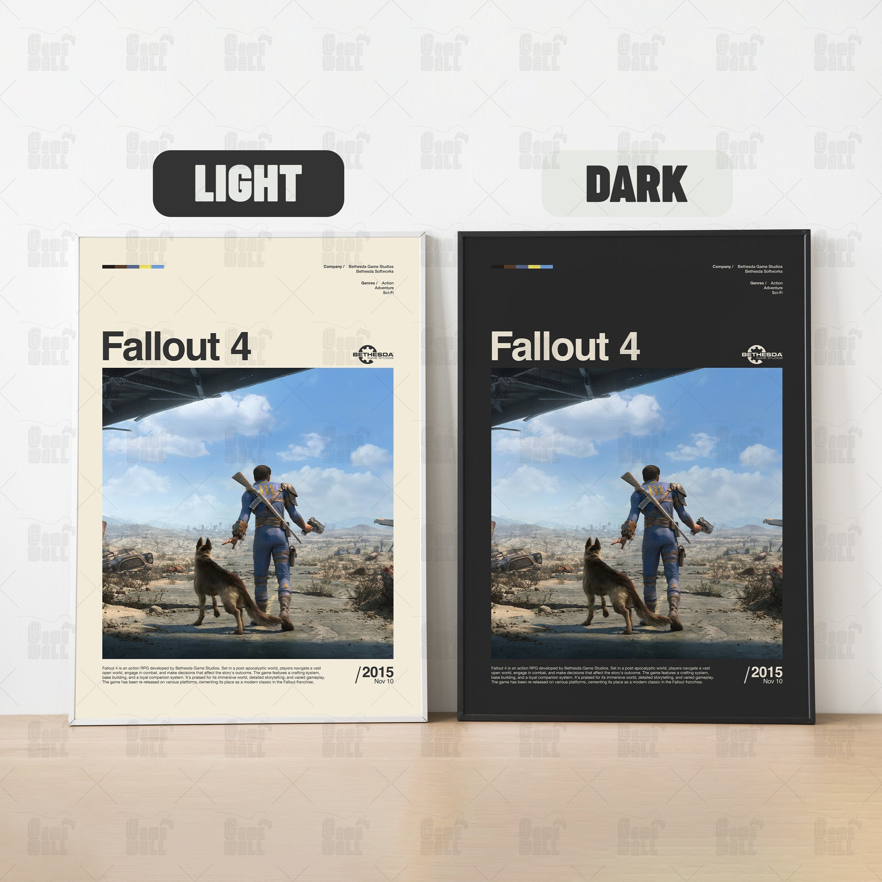 Fallout 4 Poster, Gaming Room Poster, Gaming Wall Poster, Gaming Print ...
