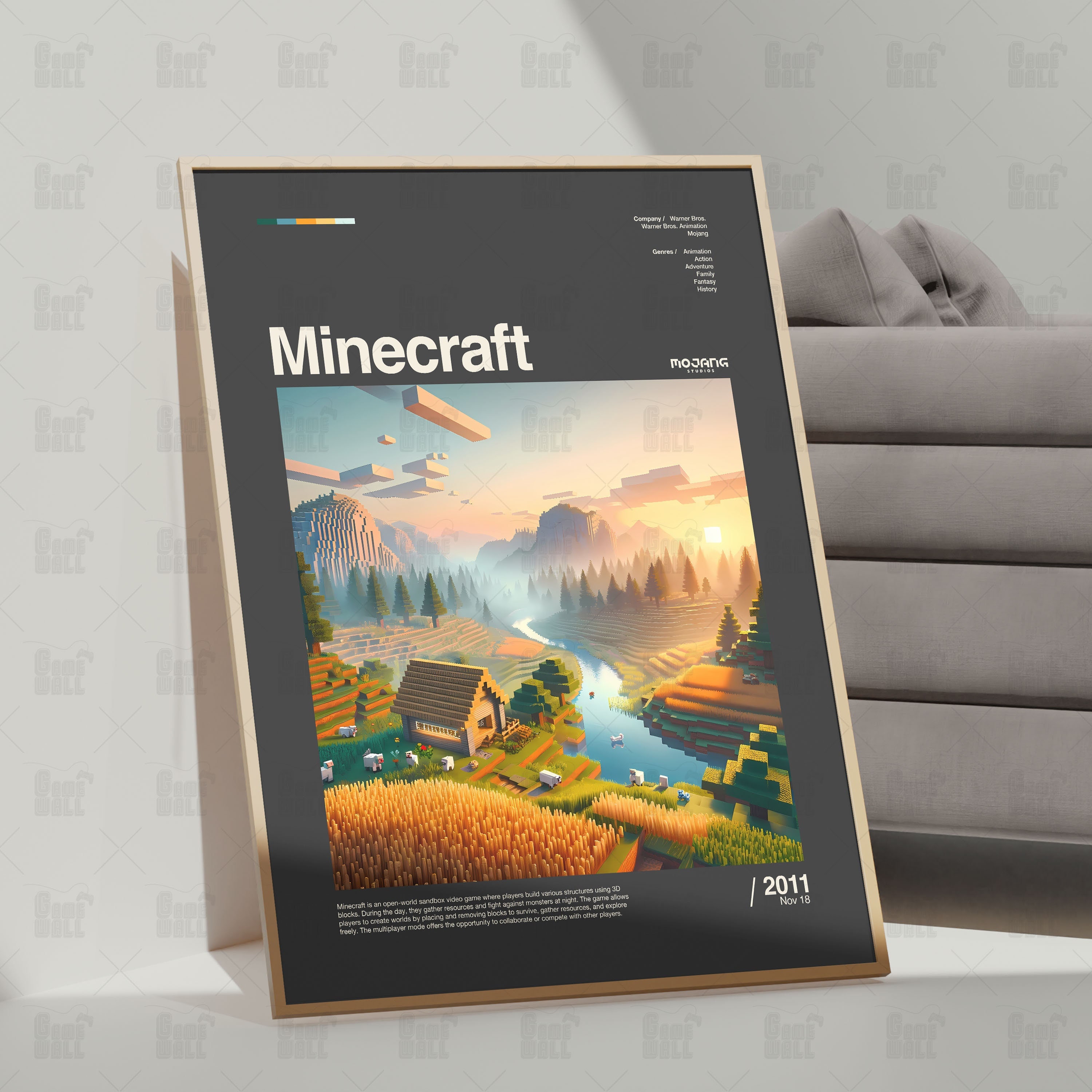 Minecraft Poster, Gaming Room Poster, Gaming Wall Poster, Gaming Print ...