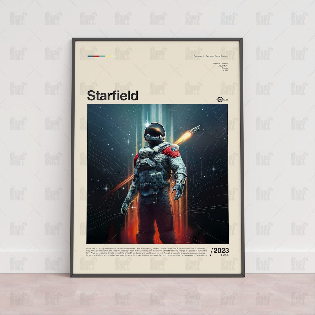 Starfield Poster, Gaming Room Poster, Gaming Wall Poster, Gaming Print ...