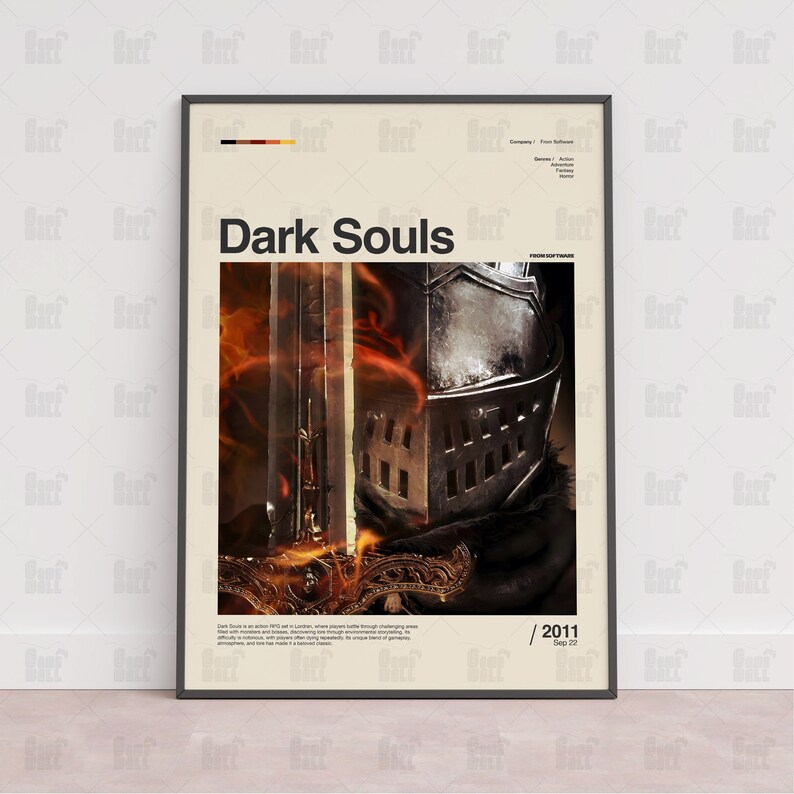 Dark Souls Poster, Gaming Room Poster, Gaming Wall Poster, Gaming Print ...