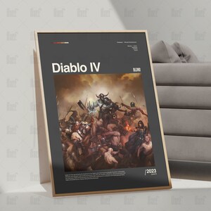 Diablo IV Poster, Gaming Room Poster, Gaming Wall Poster, Gaming Print ...