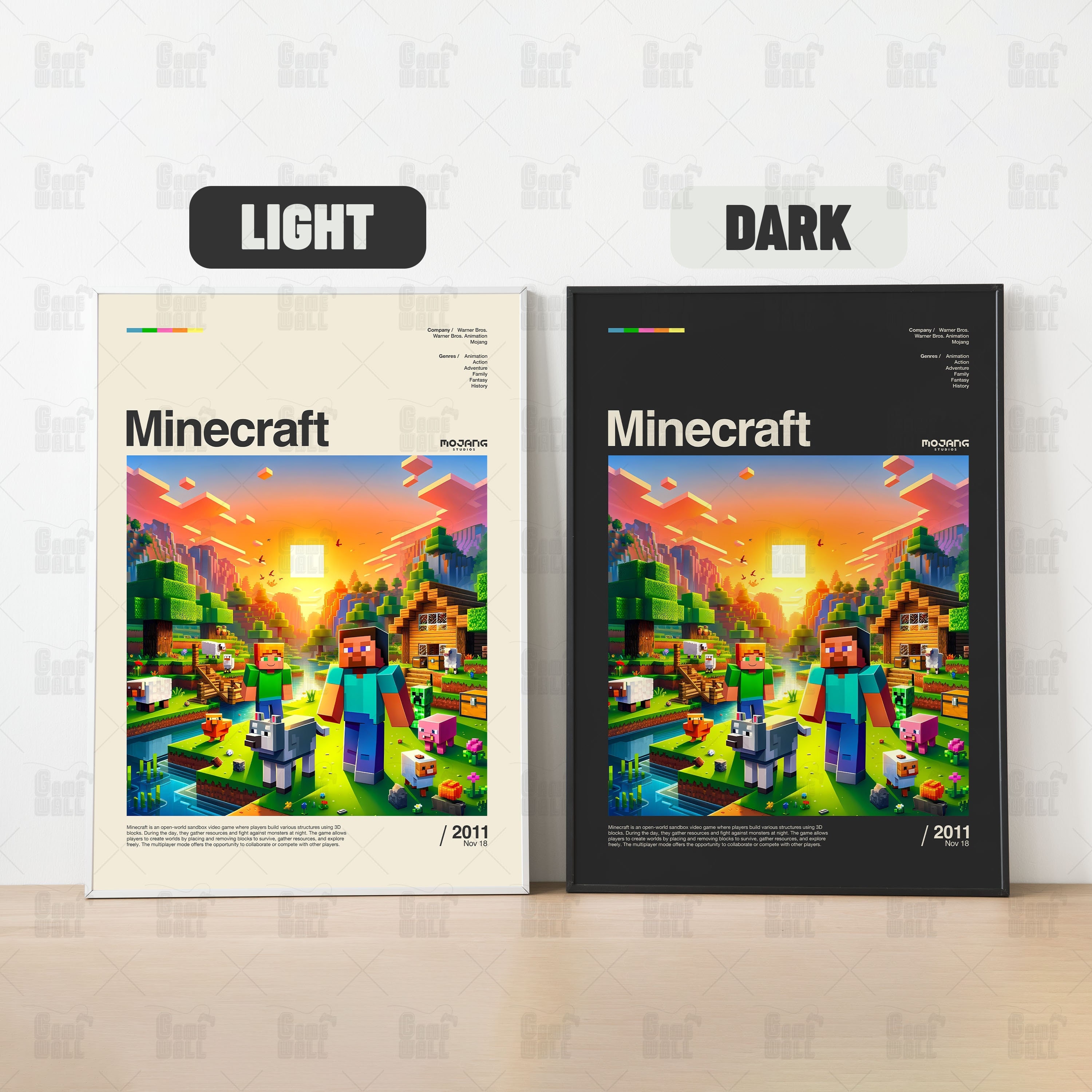 Minecraft Poster, Gaming Room Poster, Gaming Wall Poster, Gaming Print ...