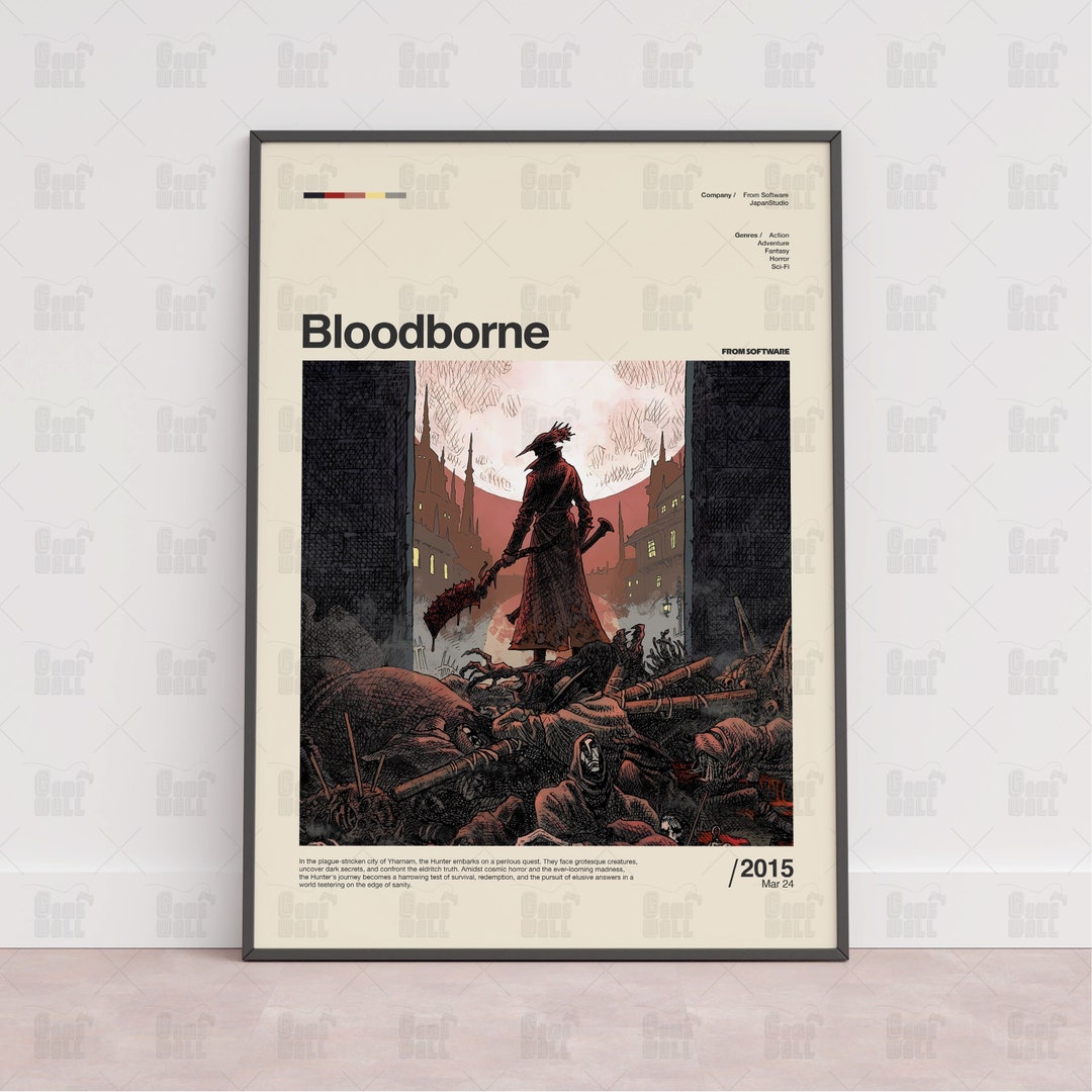 Bloodborne Poster, Gaming Room Poster, Gaming Wall Poster, Gaming Print ...