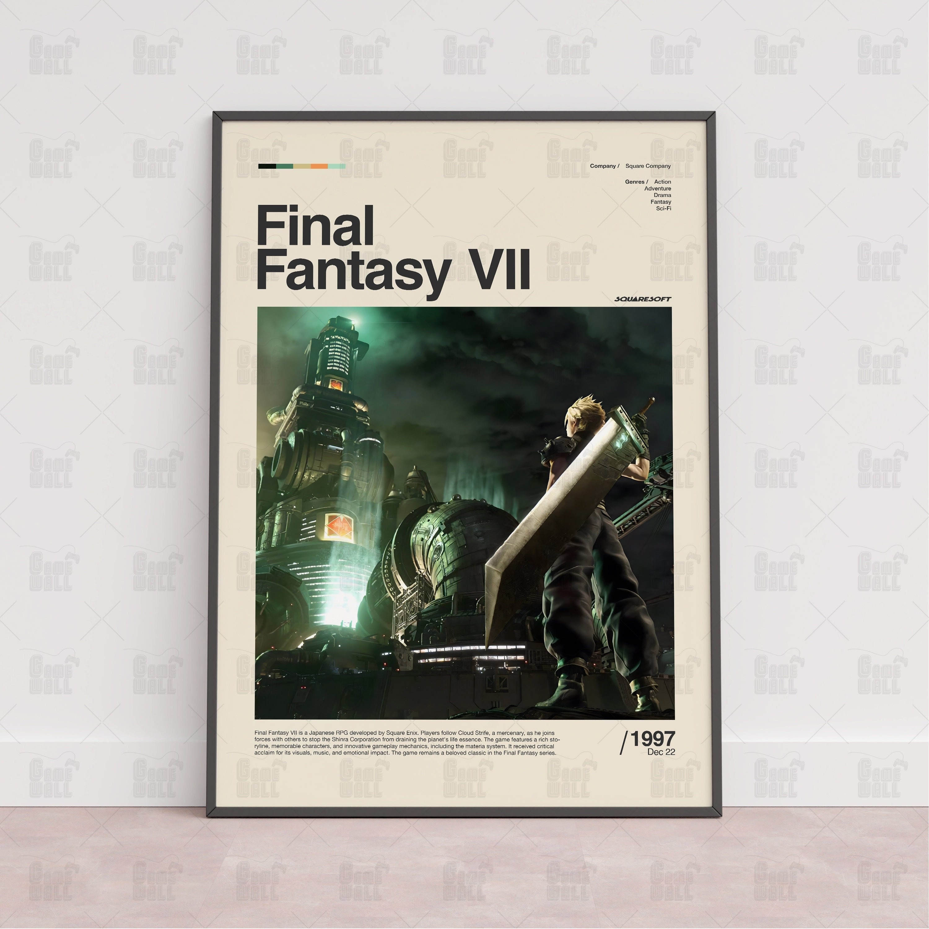 Final Fantasy VII Poster Gaming Room Poster Gaming Wall - Etsy UK