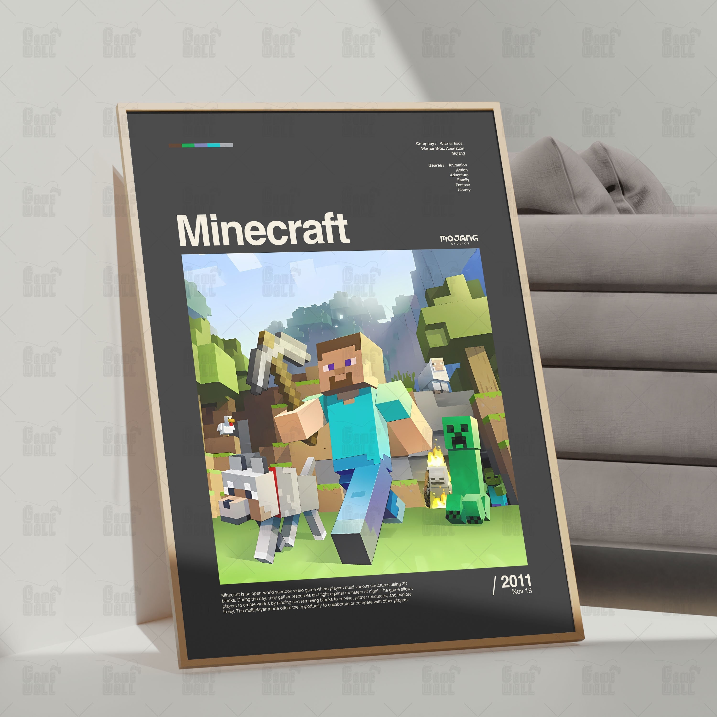 Minecraft Poster, Gaming Room Poster, Gaming Wall Poster, Gaming Print ...