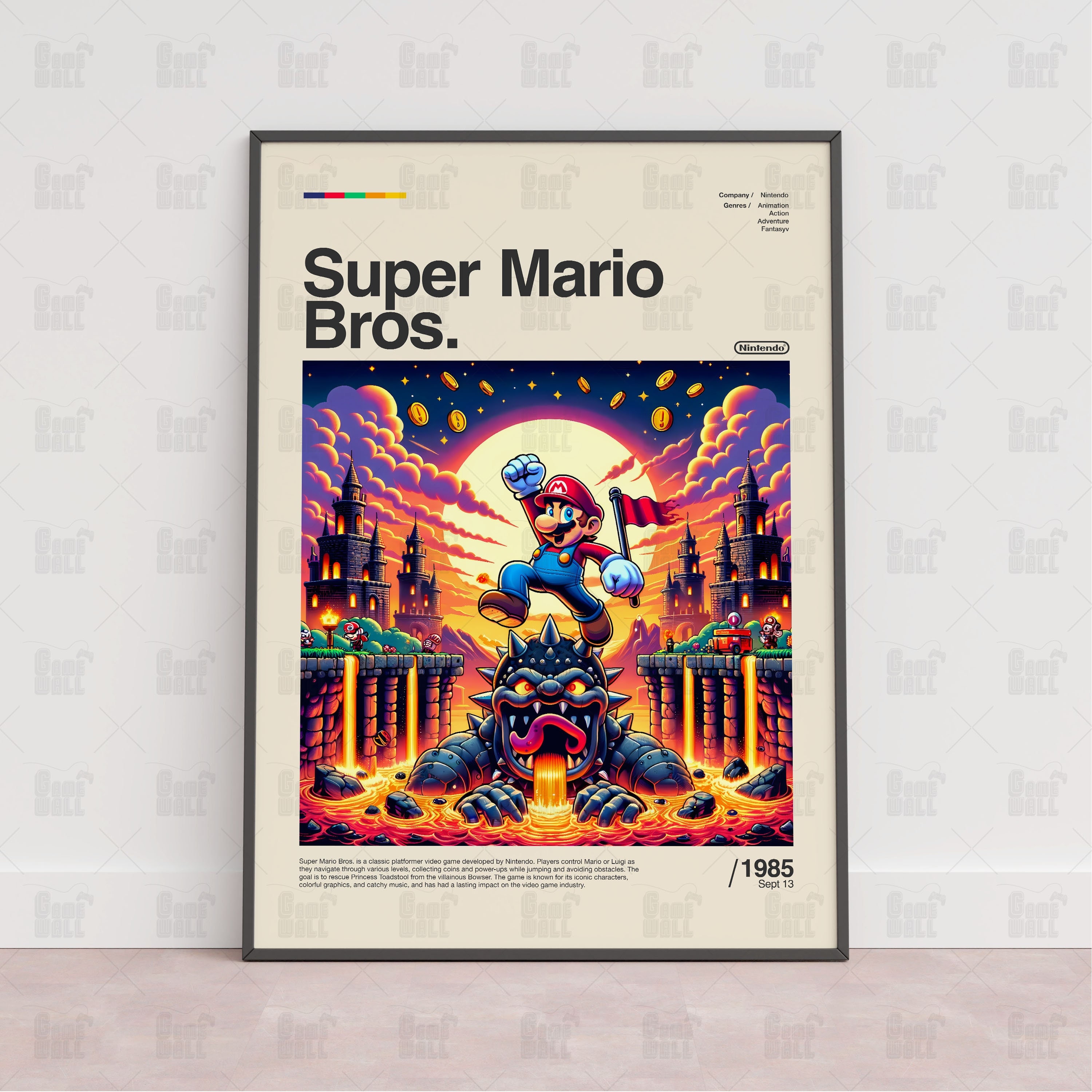 Super Mario Bros Poster, Gaming Room Poster, Gaming Wall Poster, Gaming ...