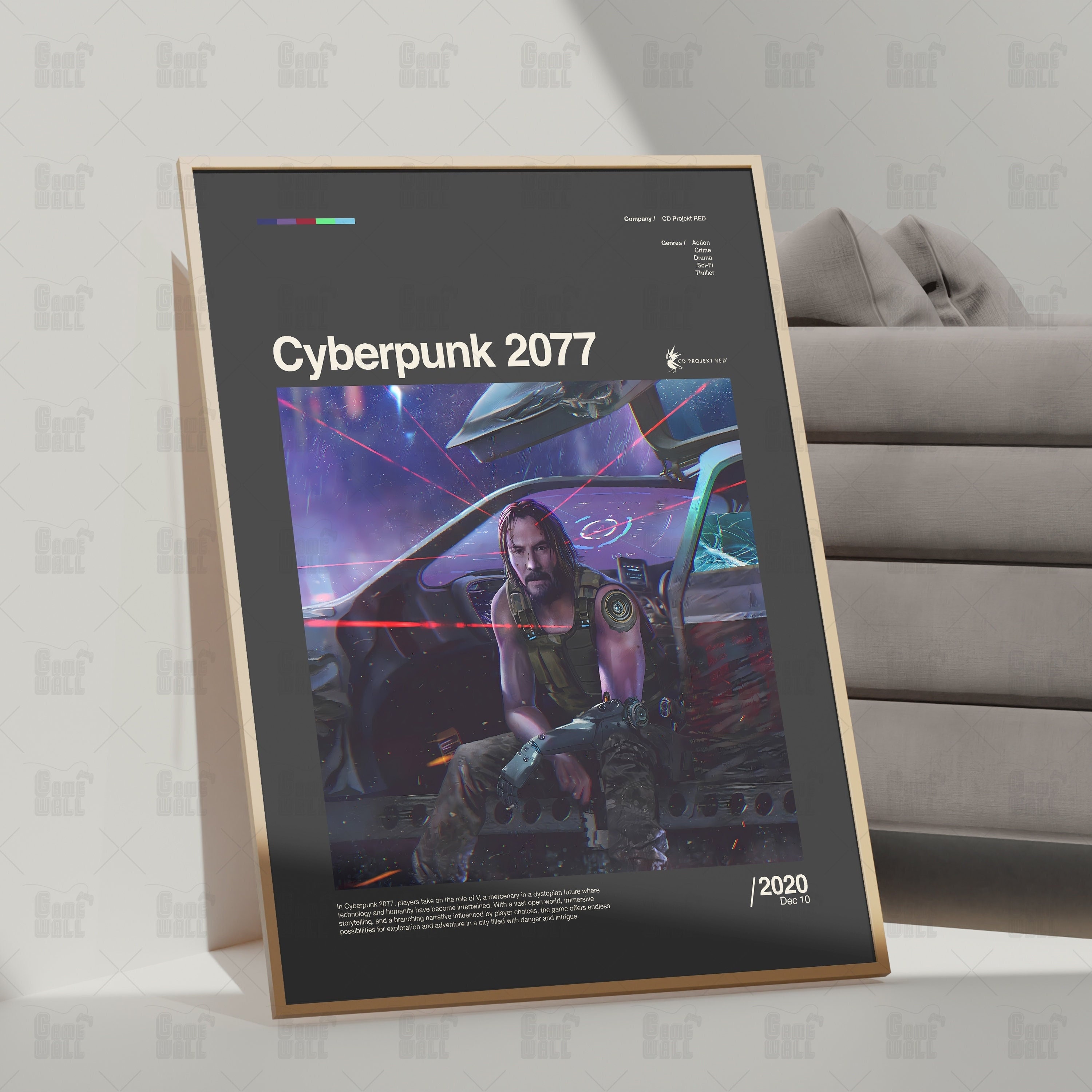 Cyberpunk 2077 Poster, Gaming Room Poster, Gaming Wall Poster, Gaming ...