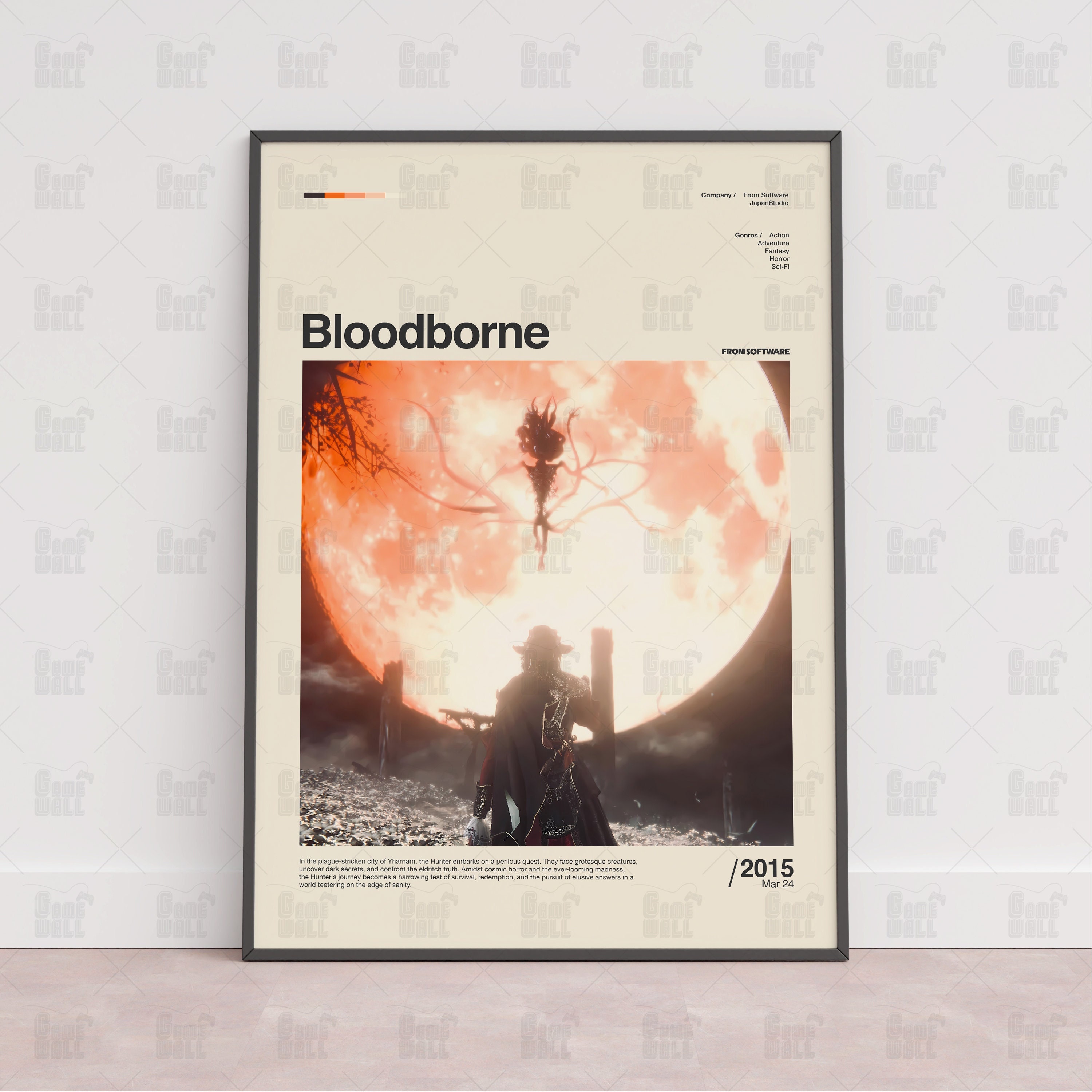 Bloodborne Poster, Gaming Room Poster, Gaming Wall Poster, Gaming Print ...