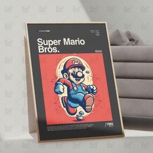 Super Mario Bros Poster, Gaming Room Poster, Gaming Wall Poster, Gaming ...