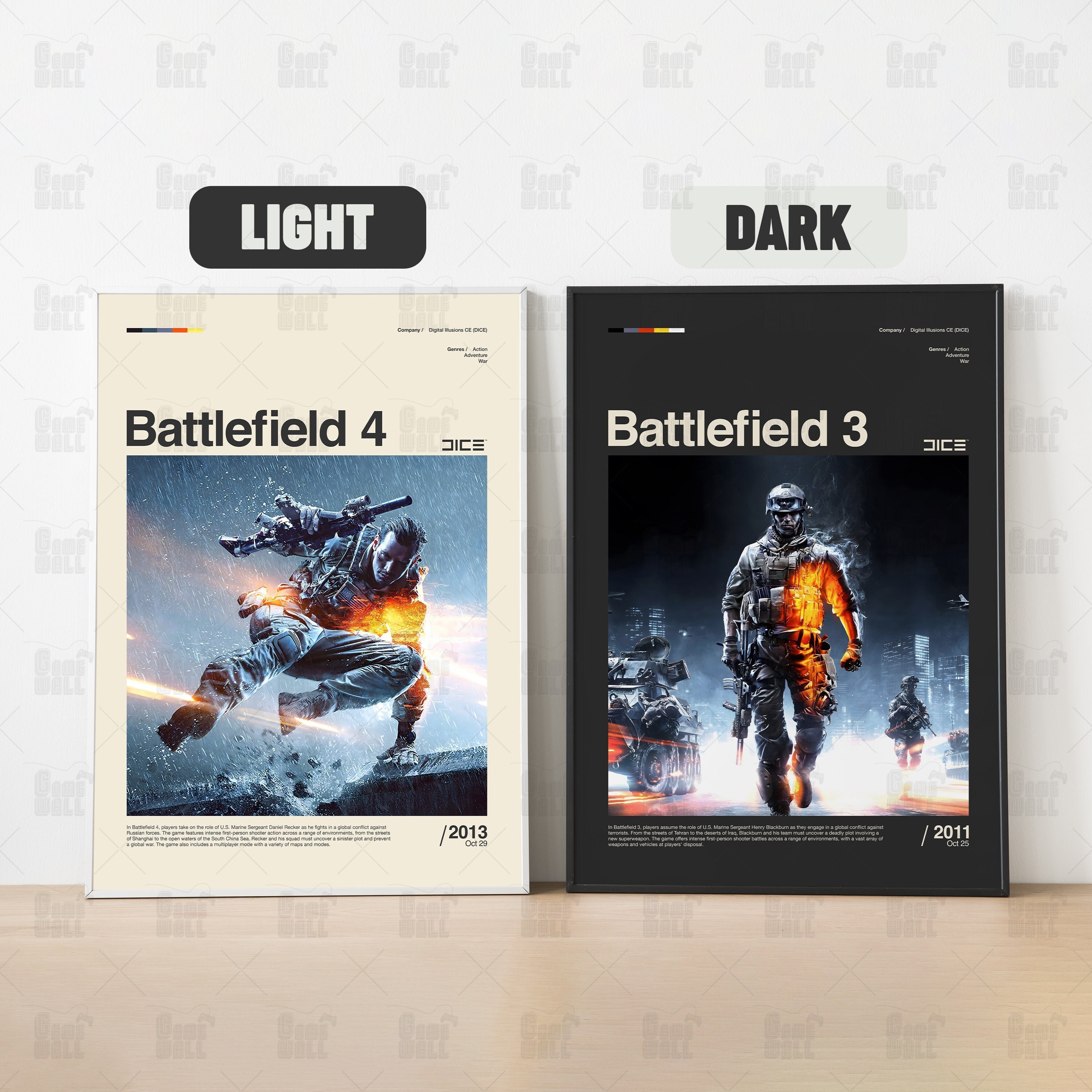 Battlefield 4 Poster, Gaming Room Poster, Gaming Wall Poster, Gaming ...