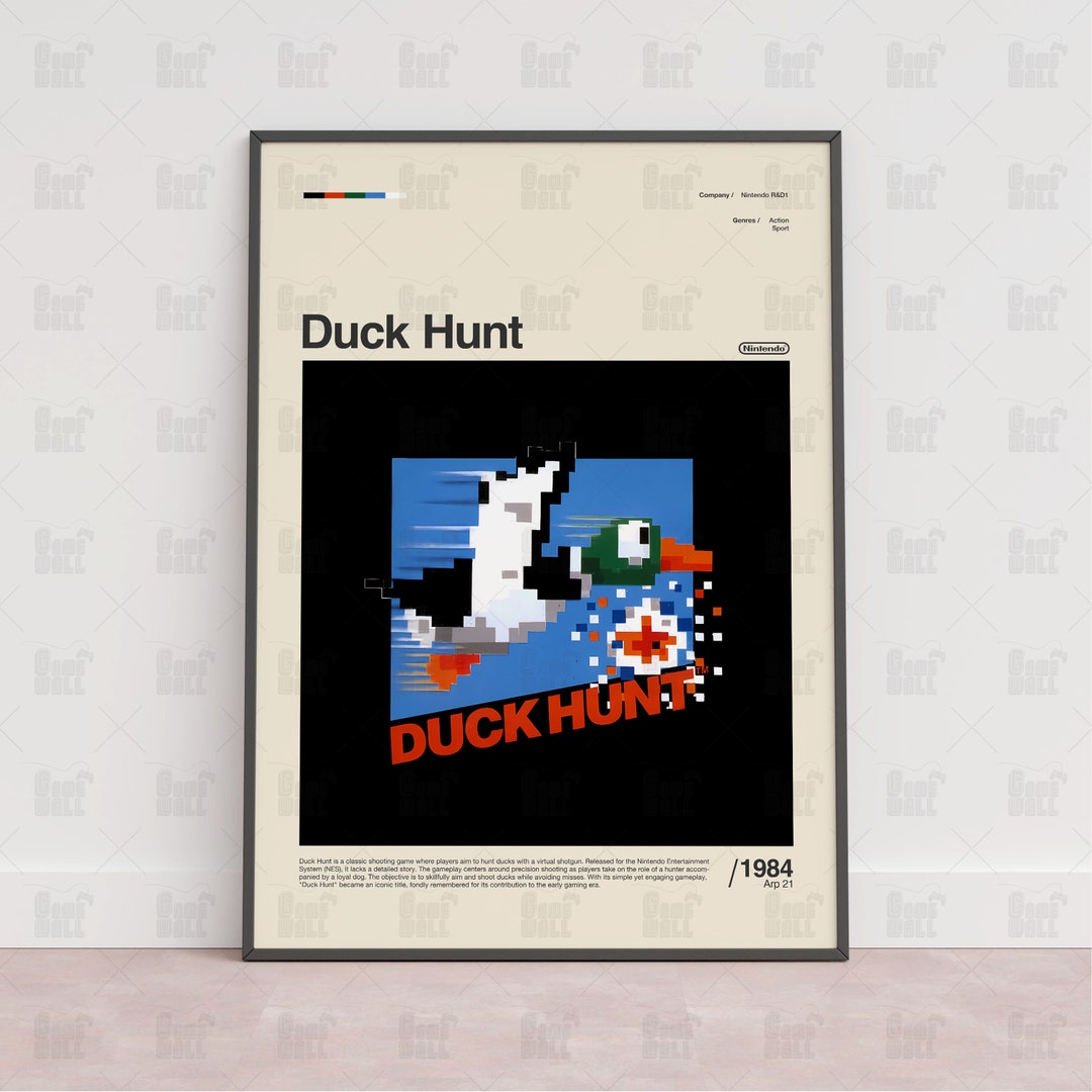 Duck Hunt Poster Gaming Room Poster Gaming Wall Poster - Etsy UK