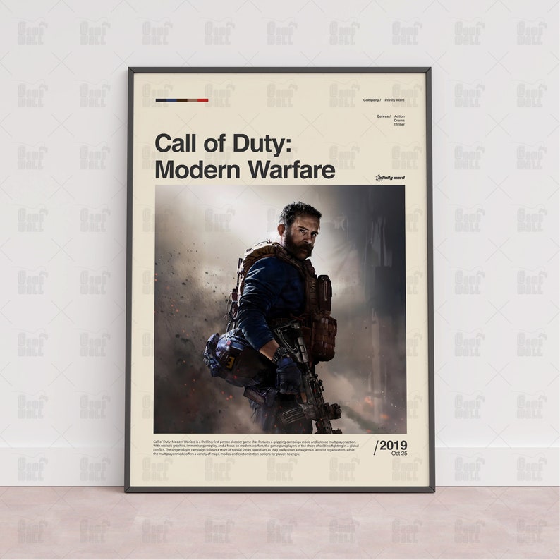 Call of Duty Modern Warfare Poster, Gaming Room Poster, Gaming Wall ...