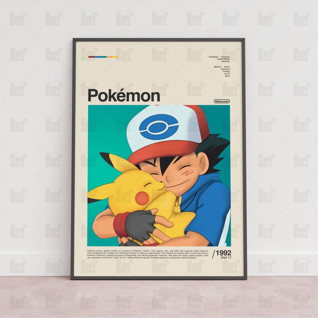 Pokemon Poster, Gaming Room Poster, Gaming Wall Poster, Gaming Print ...