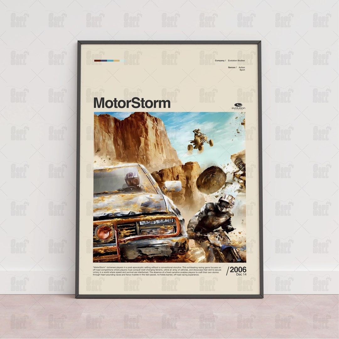 Motorstorm Poster, Gaming Room Poster, Gaming Wall Poster, Gaming Print ...