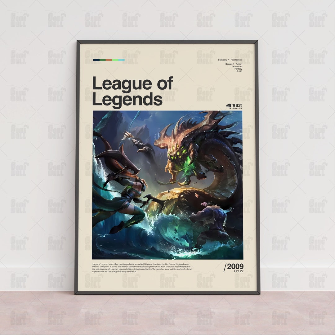 League of Legends Poster, Gaming Room Poster, Gaming Wall Poster ...