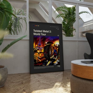 Twisted Metal 2 World Tour Poster, Gaming Room Poster, Gaming Wall ...