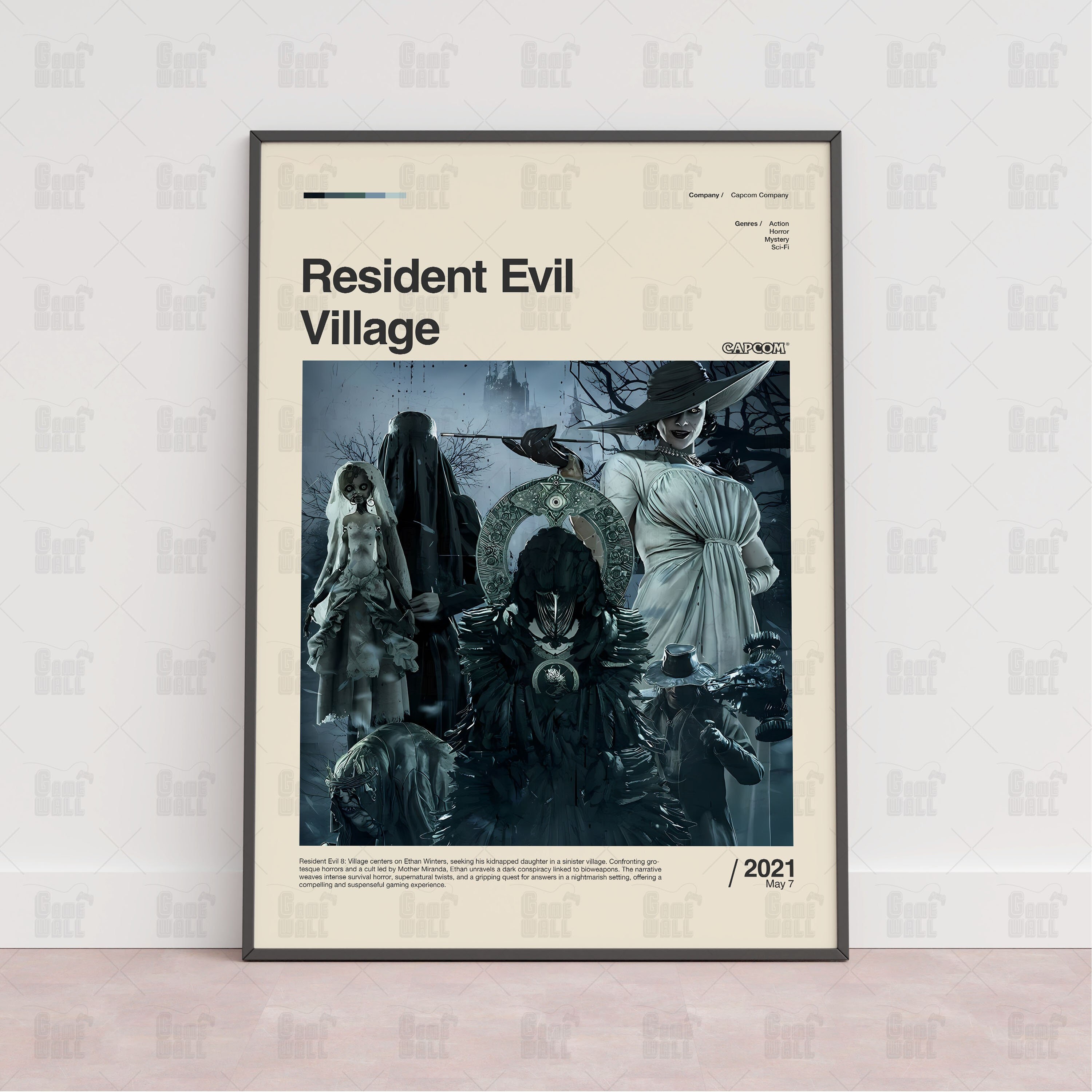 Resident Evil Village Poster Gaming Room Poster Gaming Wall Etsy