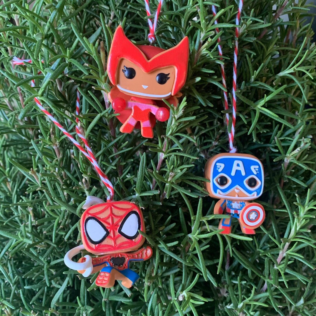Funko Pocket Pop Gingerbread Avengers Ornament Set - Etsy
