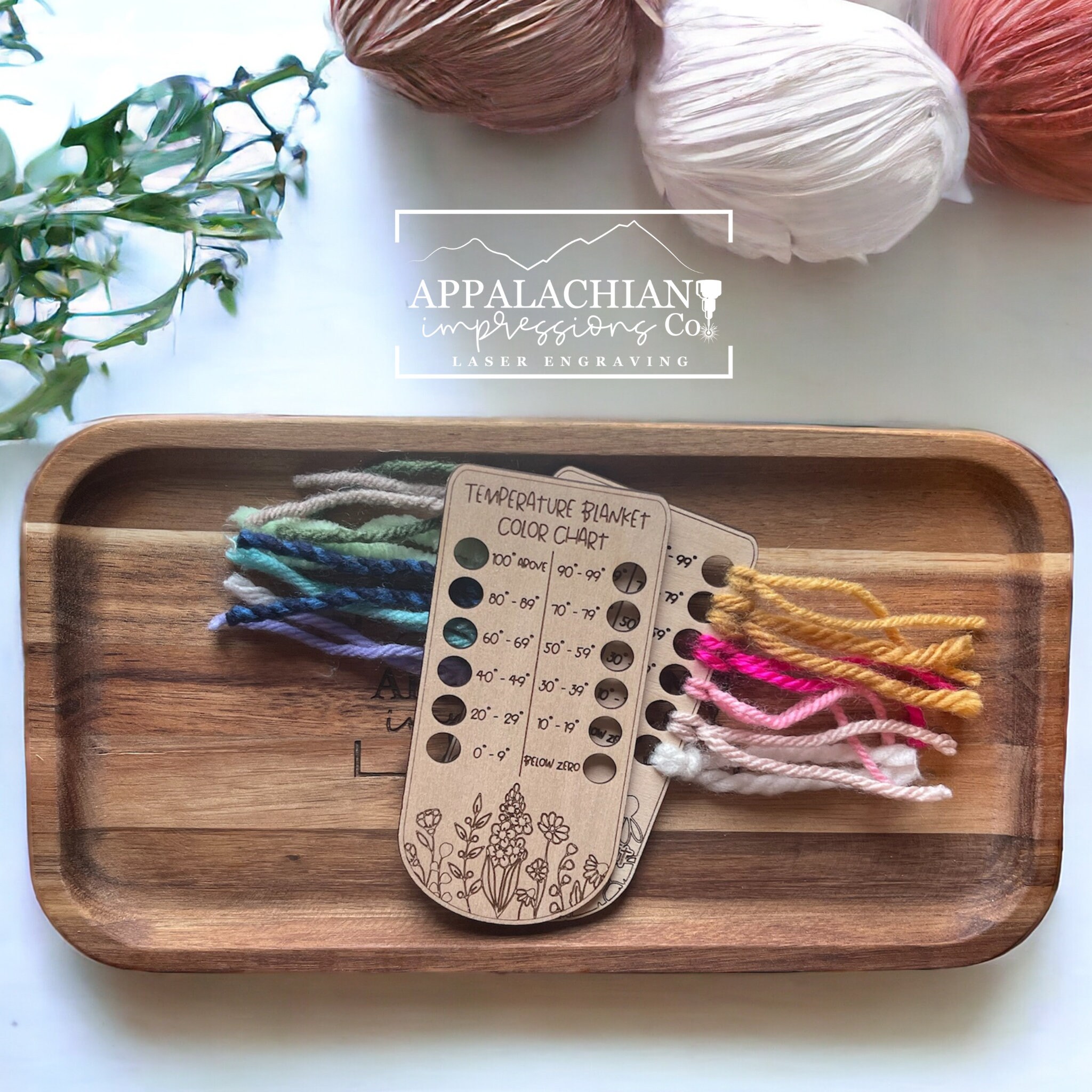 Temperature Blanket Color Chart, Pocket Size, Knitting & Crochet ...