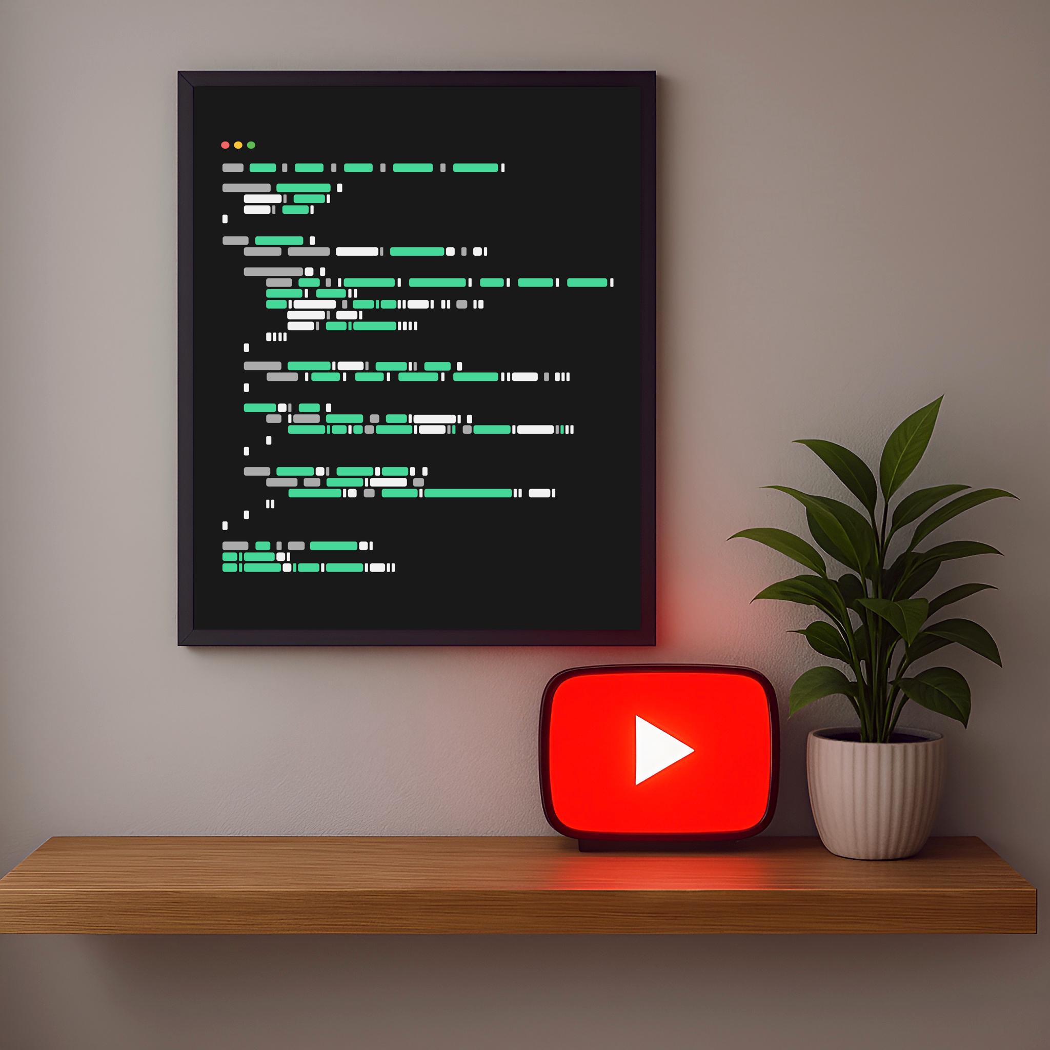 Techie Programmer Poster Retro Computer Print Code Wall Art Printable ...