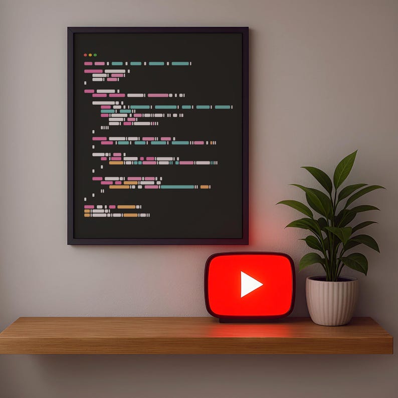 Techie Programmer Poster Retro Computer Print Code Wall Art Printable ...