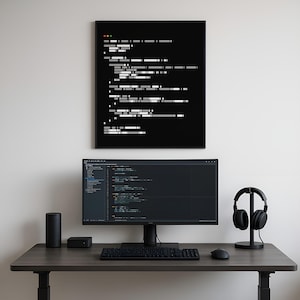 Techie Programmer Poster Retro Computer Print Code Wall Art Printable Tech Nerd Gift Gaming ...