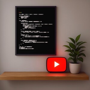 Techie Programmer Poster Retro Computer Print Code Wall Art Printable Tech Nerd Gift Gaming ...