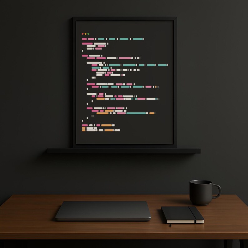 Techie Programmer Poster Retro Computer Print Code Wall Art Printable ...