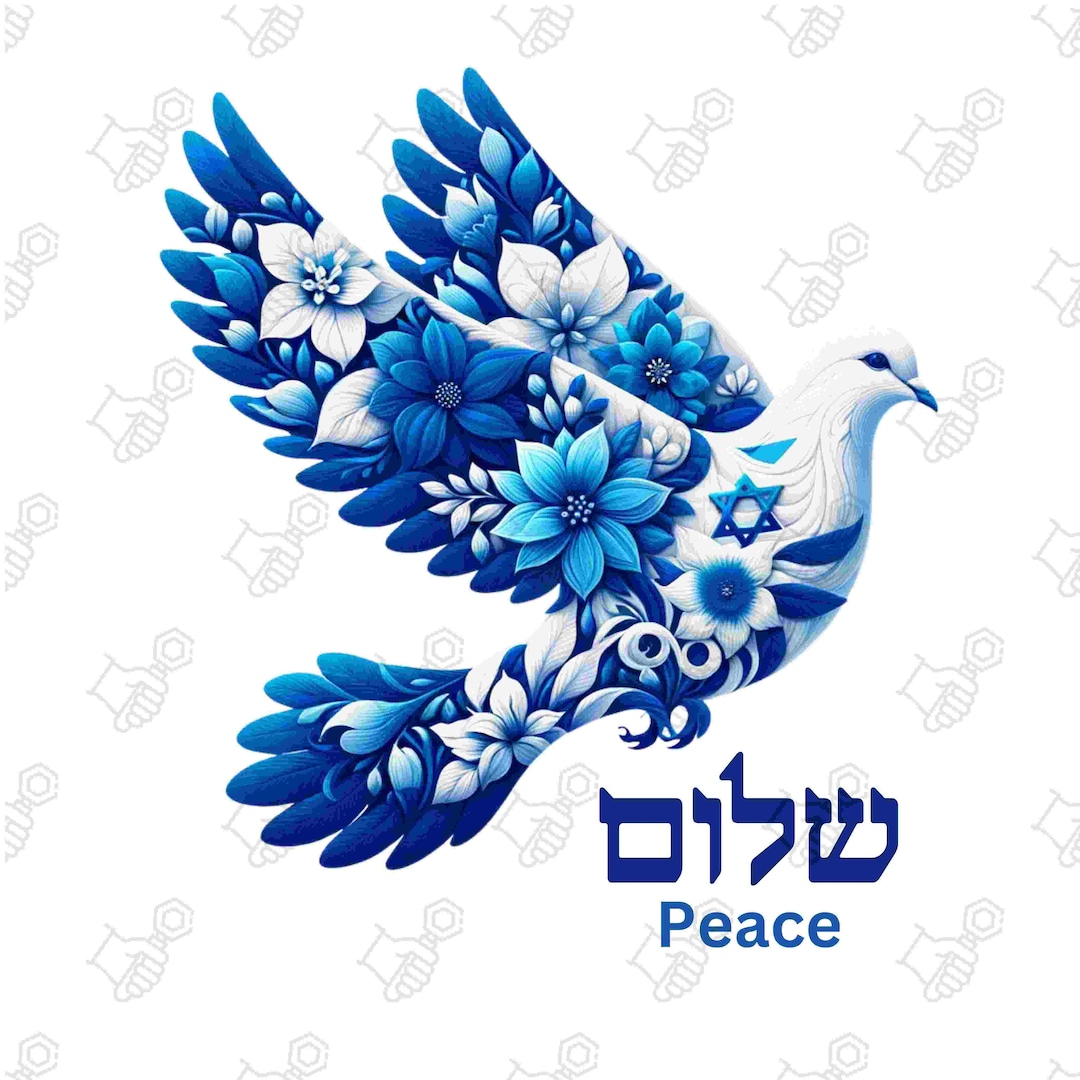 Dove of Unity - Shalom Peace - Israel's Blossoming Support - PNG SVG ...
