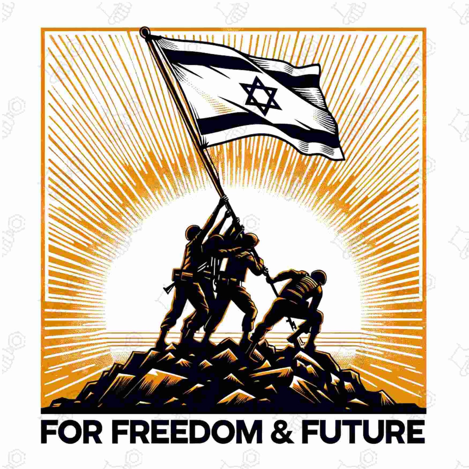 Stand With Israel - Freedom for Israel - Png/ Svg - IDF - Blue & White ...
