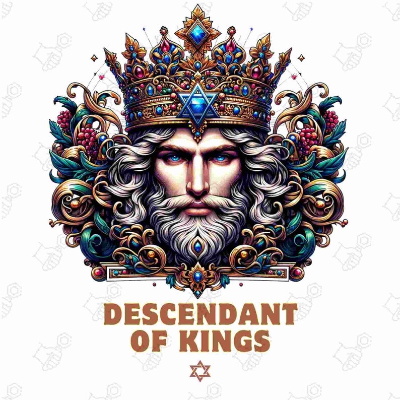 Royal Heritage SVG & PNG Descendant of Kings With Star of David Crown ...