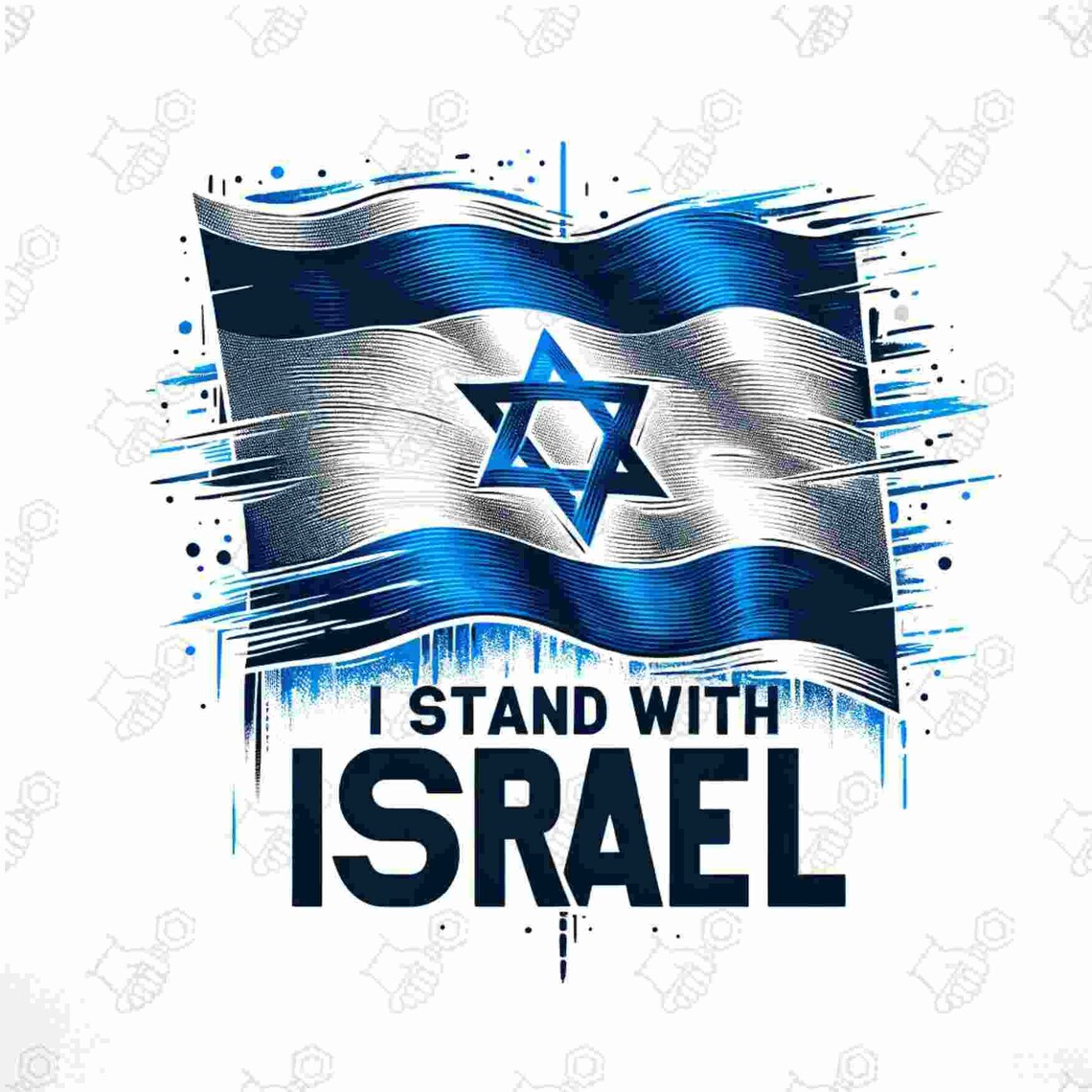 I Stand With Israel - Never Again - PNG/ SVG - Blue and White - Israeli ...