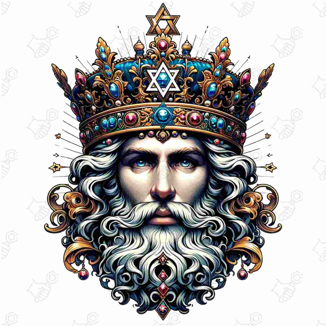 King of Israel SVG & PNG - Majestic Jewish Monarch With Star of David ...