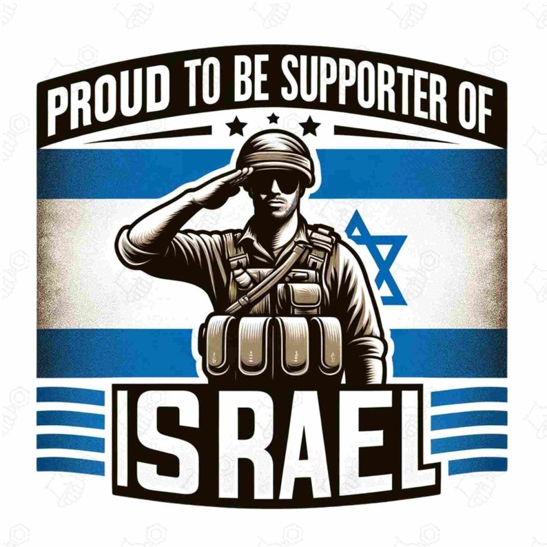 Saluting Israel Digital Art Print for Proud Supporters - PNG SVG - IDF ...