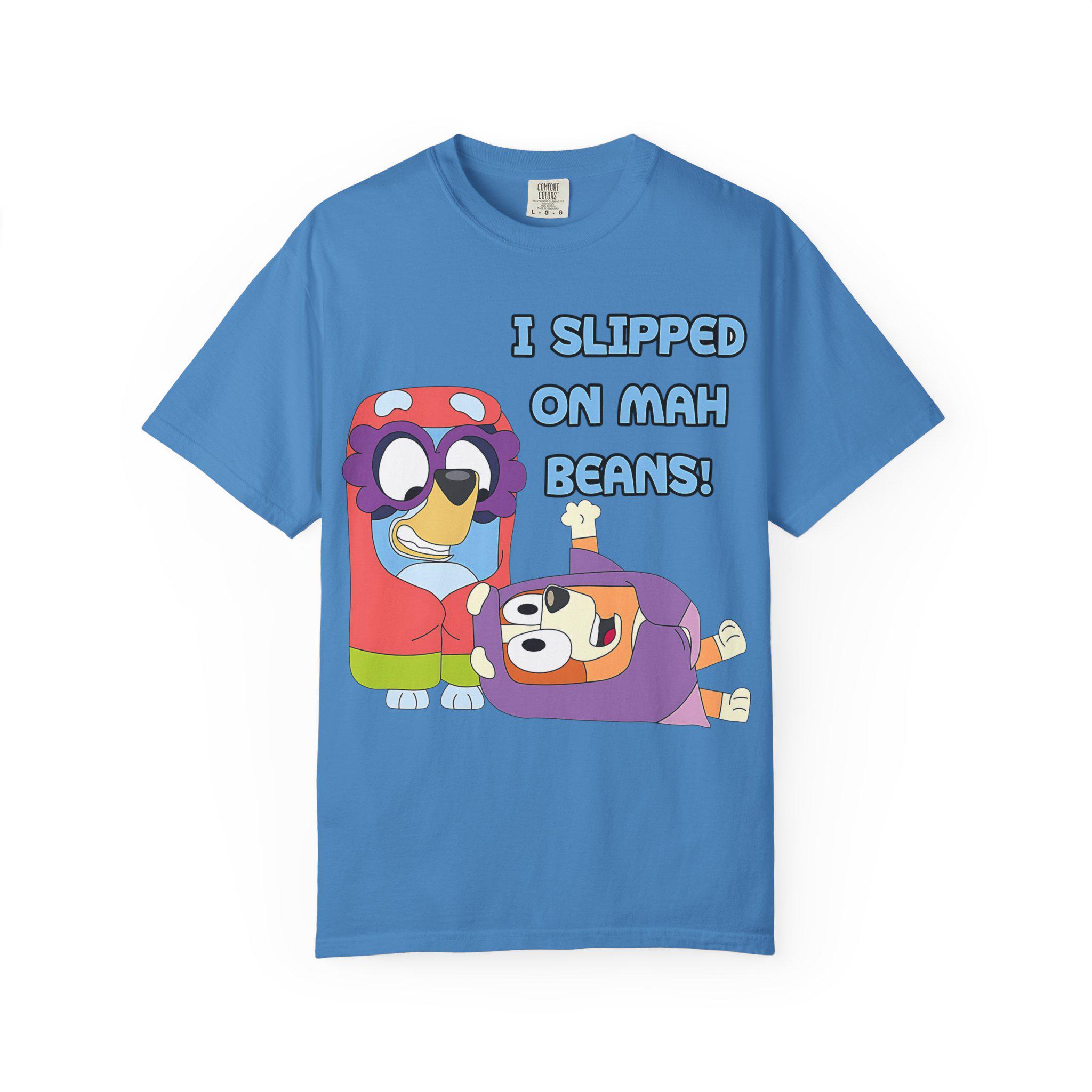 Bluey I Slipped on Mah Beans Comfort Colors T-shirt, Unisex Tee, Funny ...