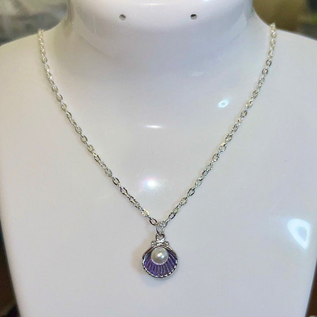 Seashell Pearl Clam Necklace Handmade Unique Gift Home Decor Jewelry ...