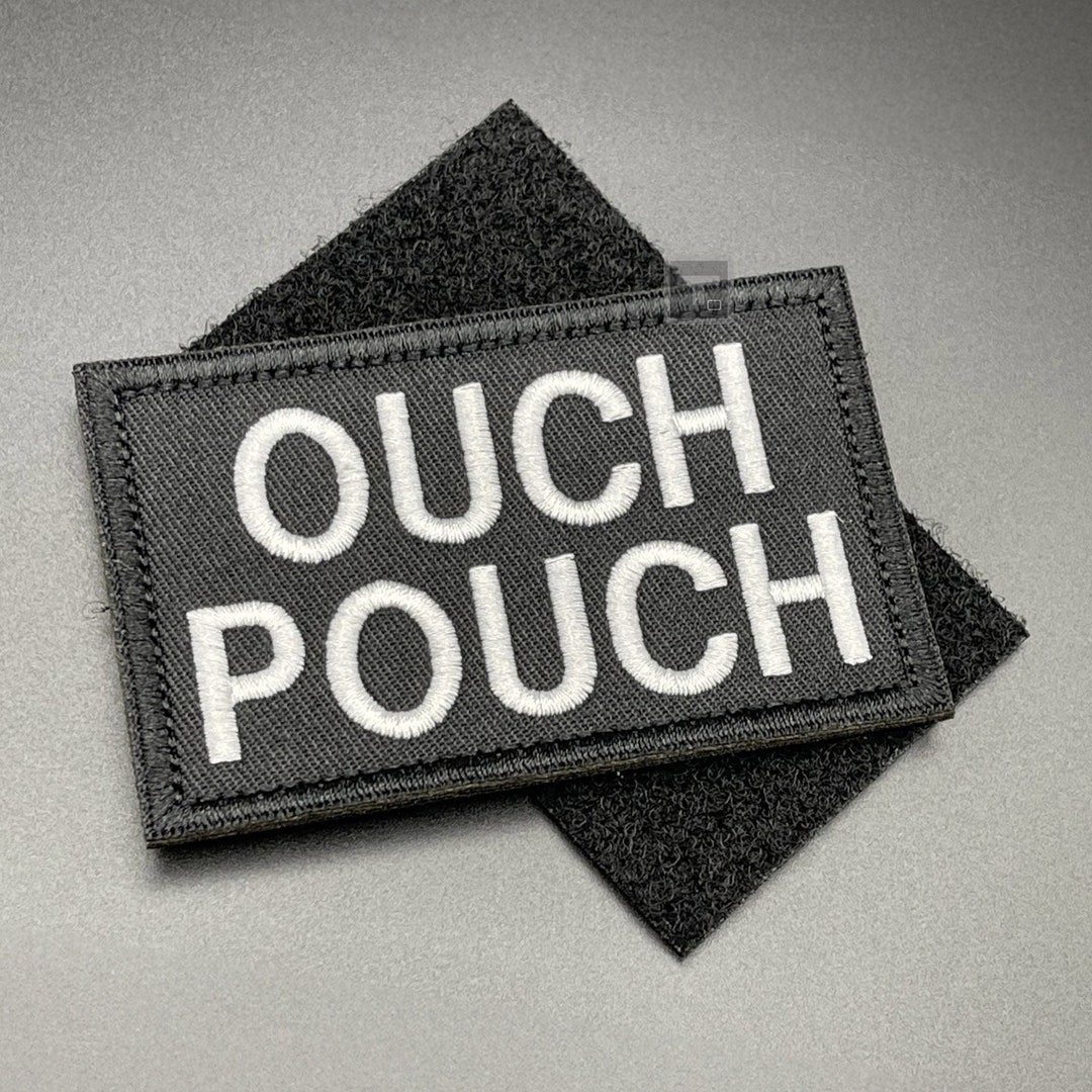 Ouch Pouch Patch Black - Hook & Loop, Fabric, 8cm - Medical Military Tactical Army Airsoft ...