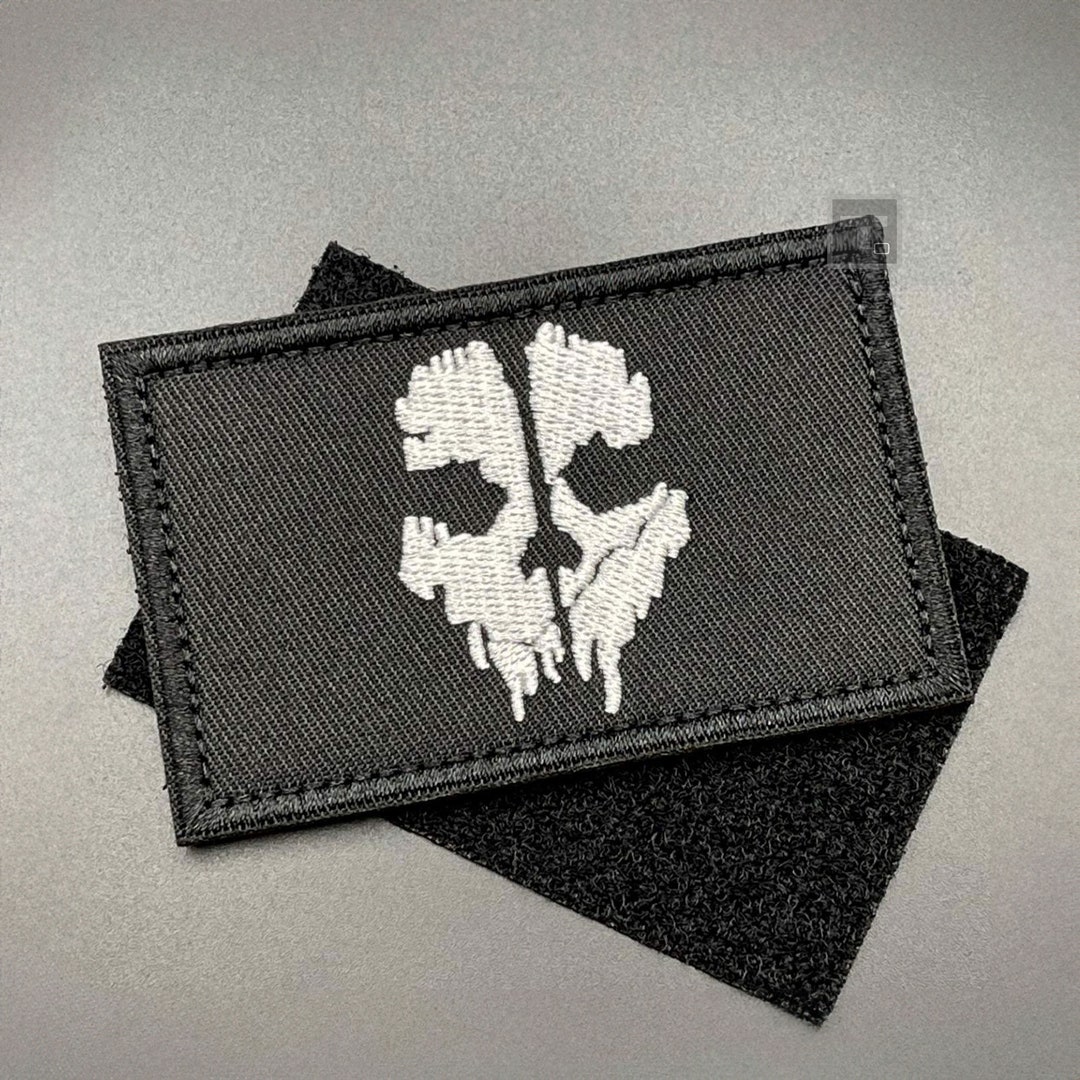 COD Skull Patch Black/grey- Hook & Loop, Fabric - Morale Gamer Military ...